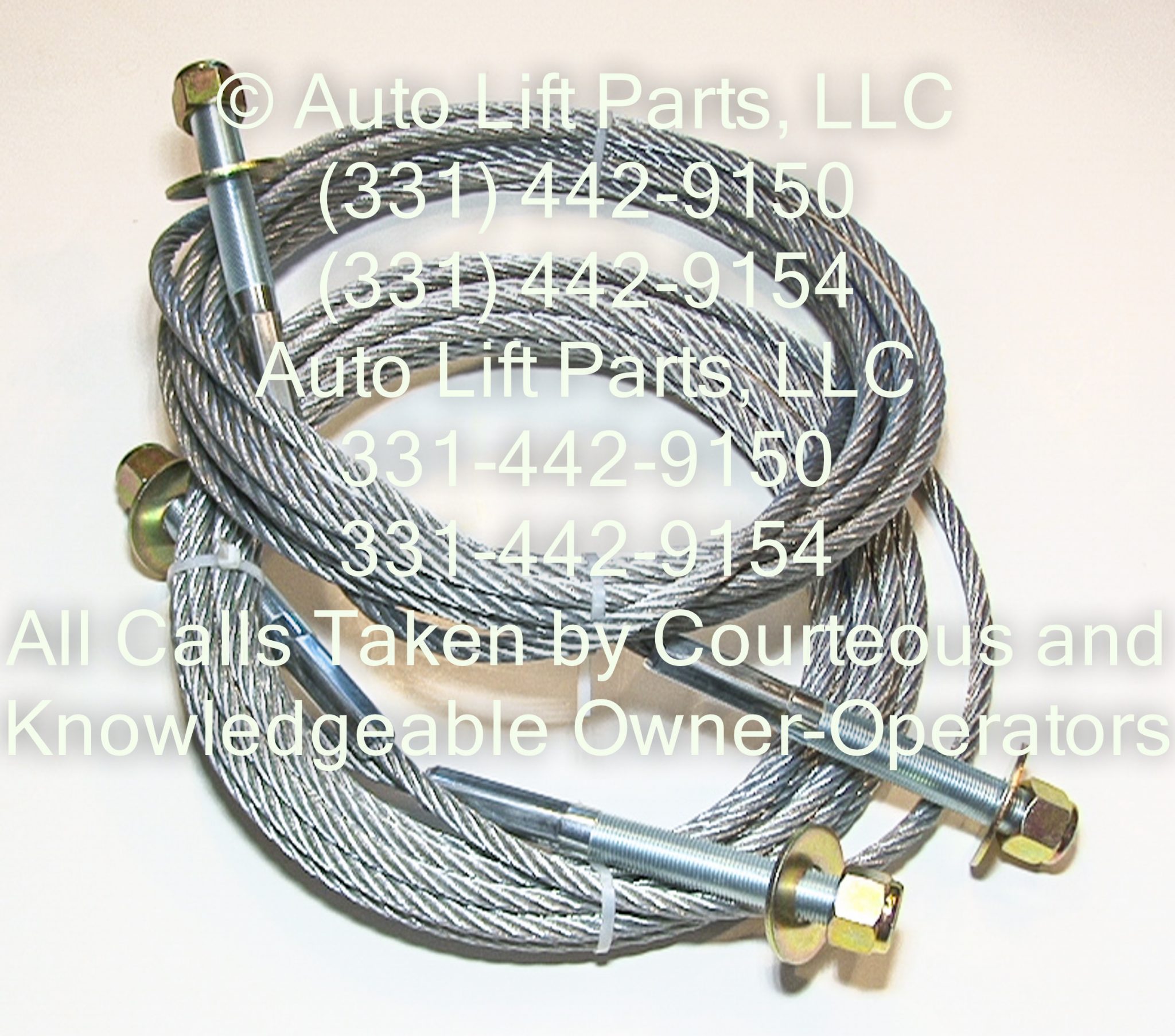 TP9 EAGLE LIFT Equalizer Cables (2) for 2-Post 9K Floor Plate